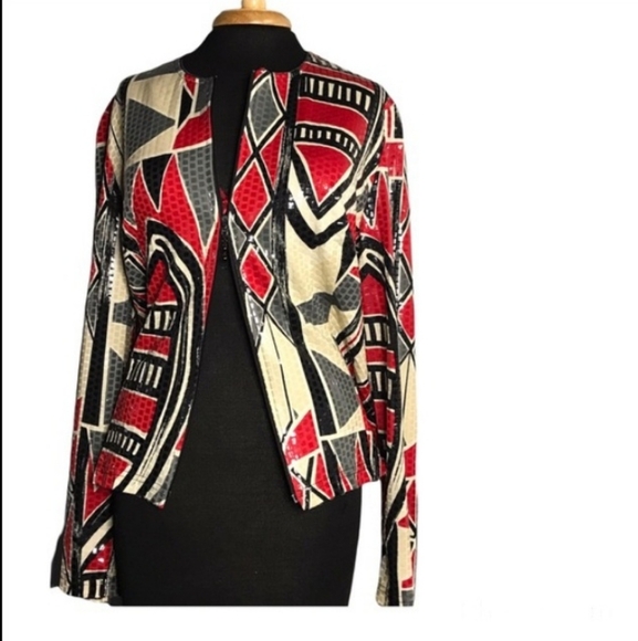 Joseph Ribkoff | Jackets & Coats | Rare Joseph Ribkoff Abstract Jacket ...